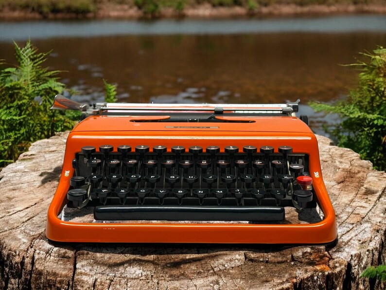 Vintage Olivetti Orange Typewriter Flawless Condition, Guaranteed ...