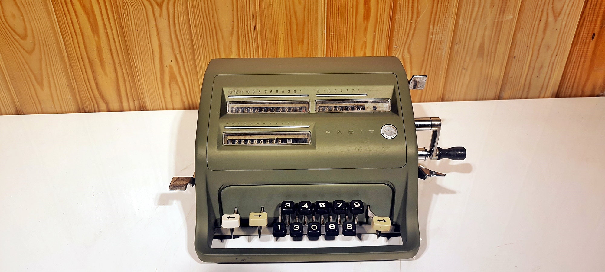Facit Antique Calculator - 1960s Mechanical Desk Gadget - Vintage ...