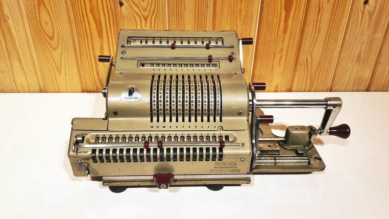 Mechanical Brunsviga Calculator Classic Vintage Office Tool Antique ...