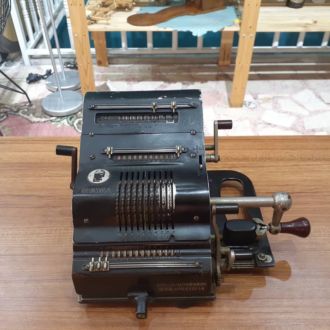Brunsviga Antique Calculator – Restored Vintage Mechanical Office Decor ...