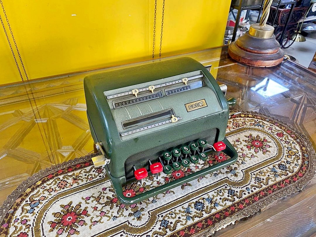 Classic Facit Calculator - Antique Mechanical Office Accessory ...