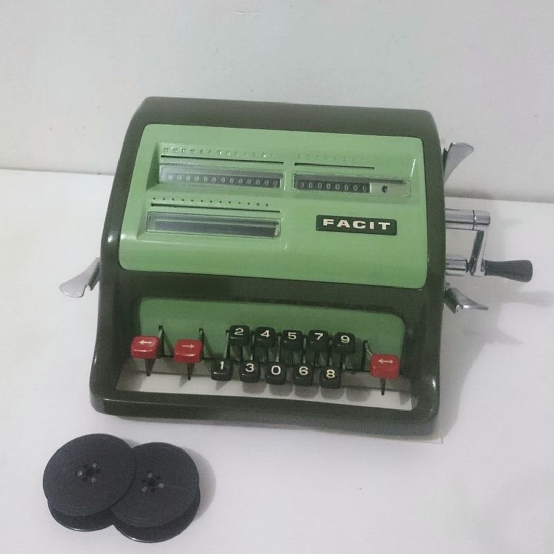Rare Vintage Facit Calculator in Distinctive Green Color - Antique ...