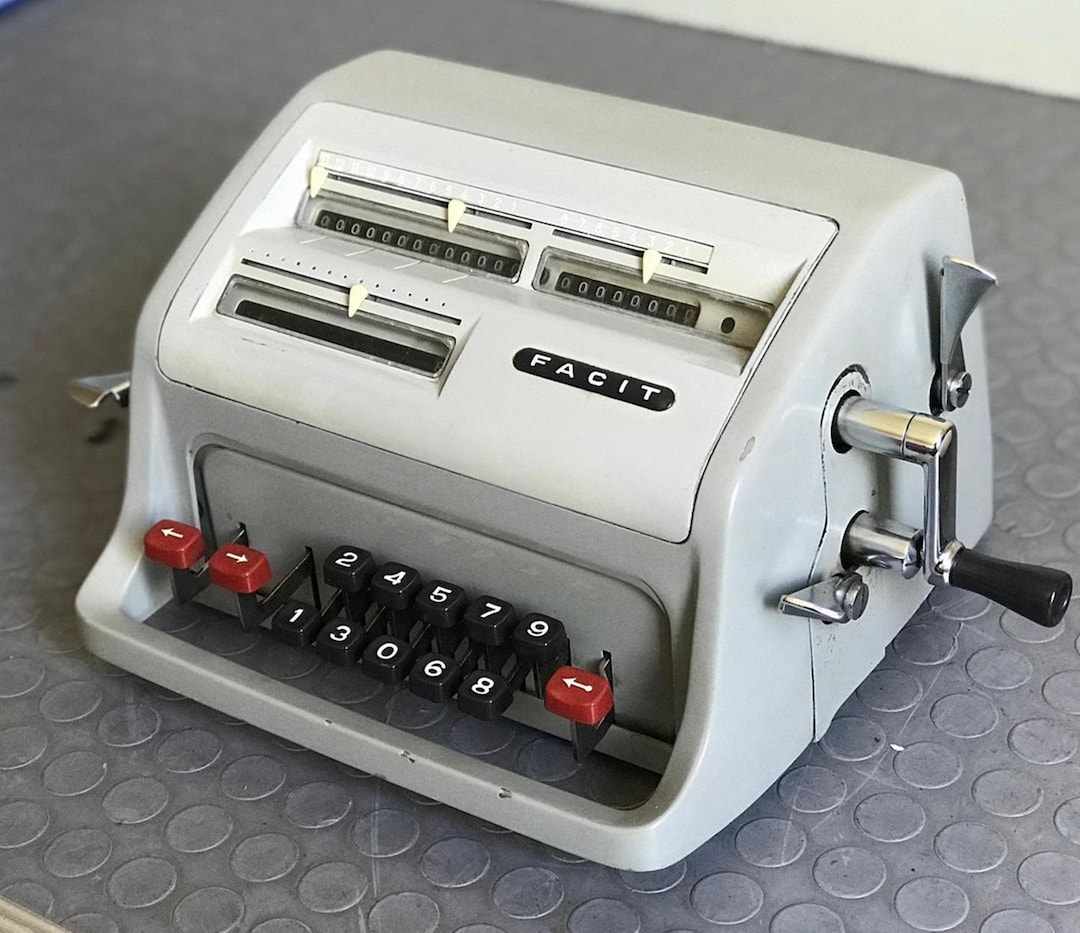 Classic Facit Calculator - Retro Mechanical Office Accessory - 1960s ...