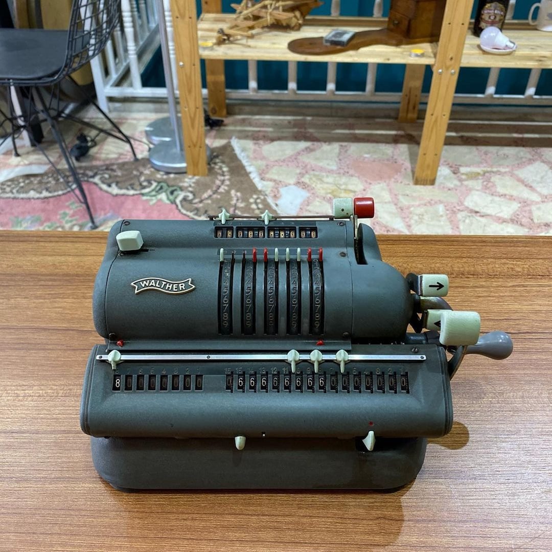 Walther Model Calculator, Vintage Mechanical Adding Machine, Retro ...