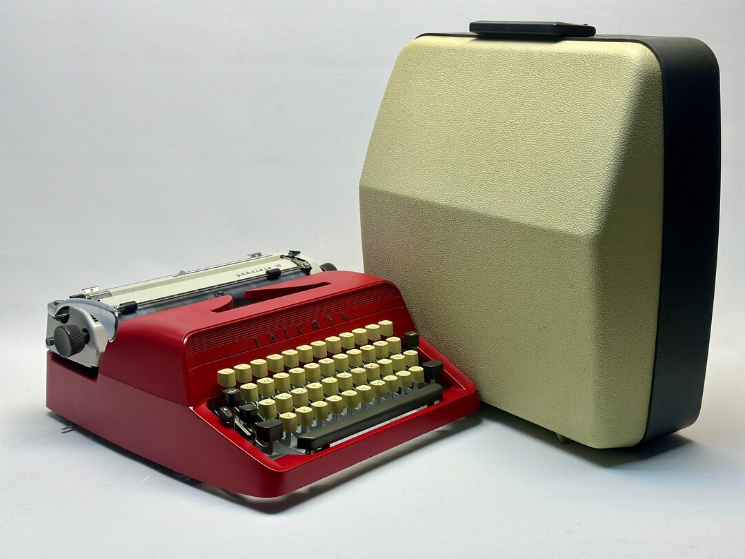Best Gift! - Red Antique Adler Triumph Typewriter - Vintage Elegance ...