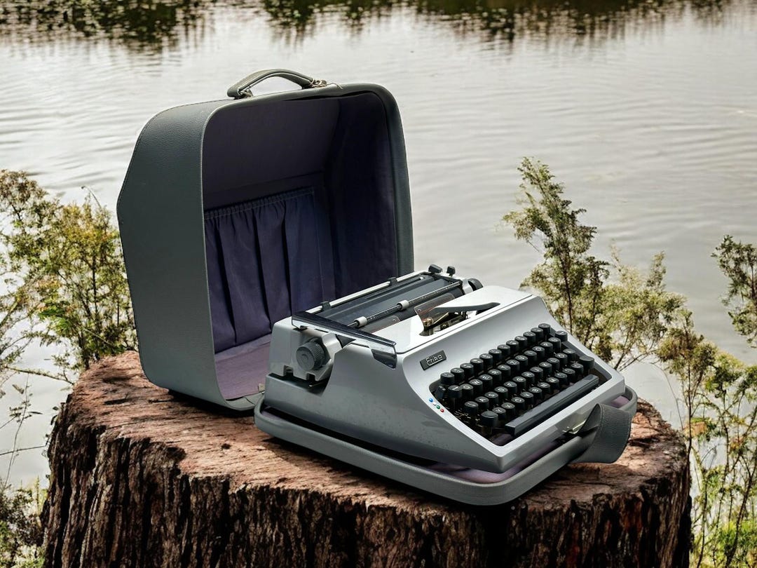 Vintage Erika Typewriter in Cool Ice Blue – Fully Functional, Perfect ...