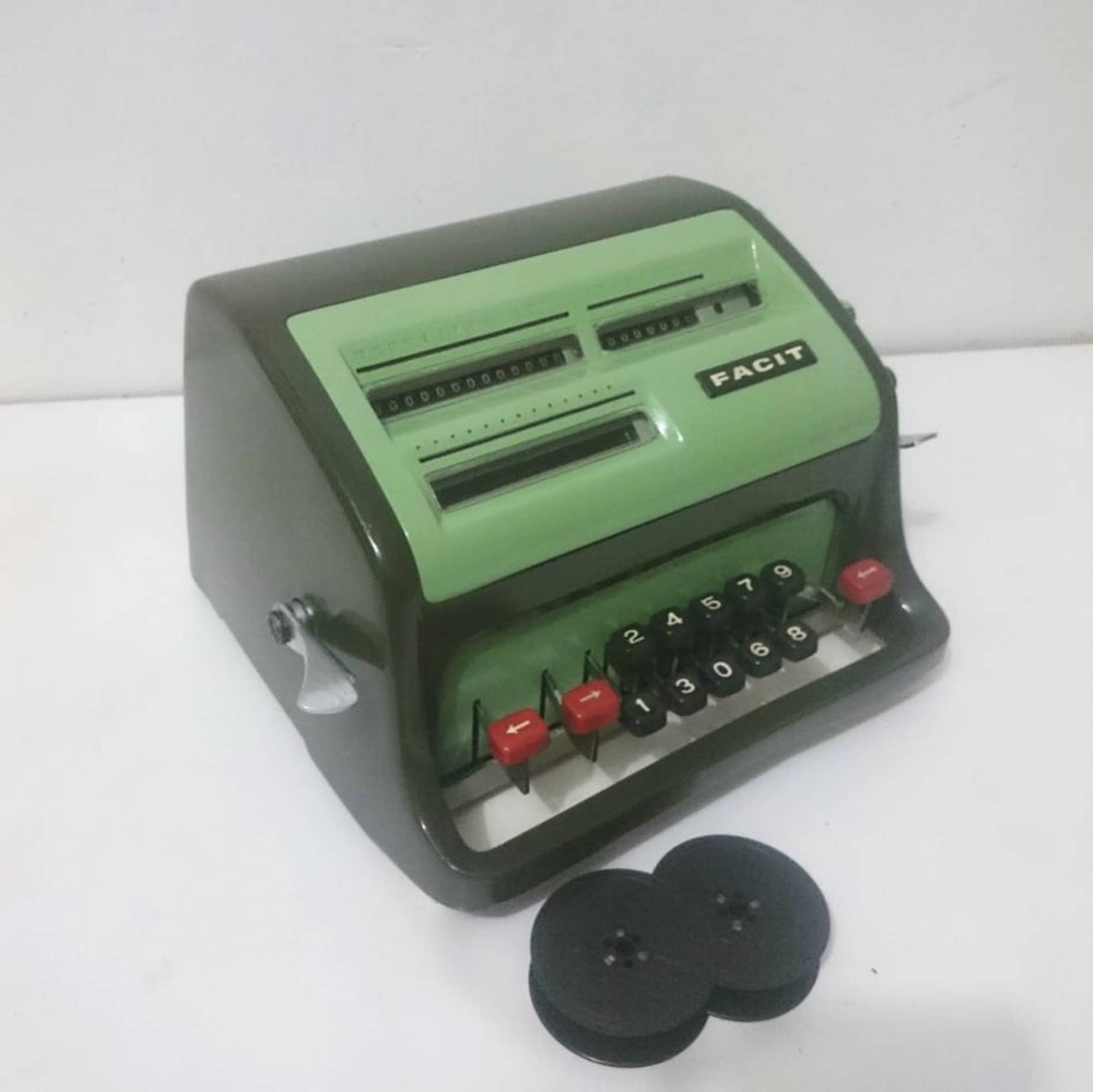 Rare Vintage Facit Calculator in Distinctive Green Color Antique ...