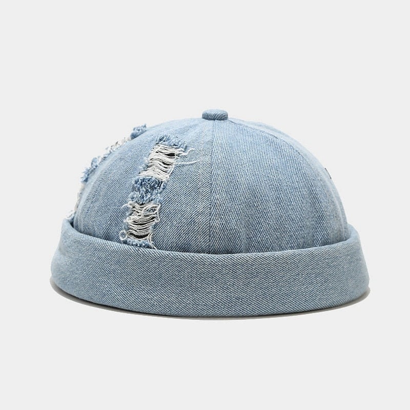 Denim Brimless Hat - Etsy
