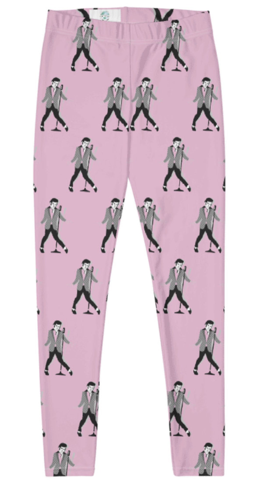 The King Leggings Pink Womens Elvis Presley Memphis Tn Celeb Retro Country Western Music Fan