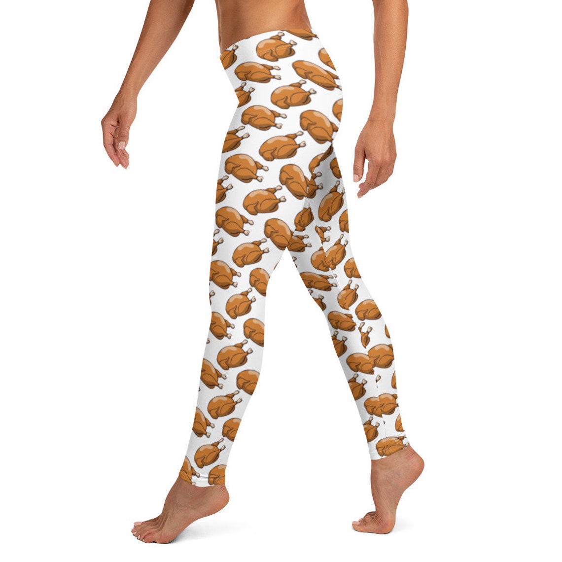 Thanksgiving Turkey Leggings, White ~ Women's Funny LOL Festive ...