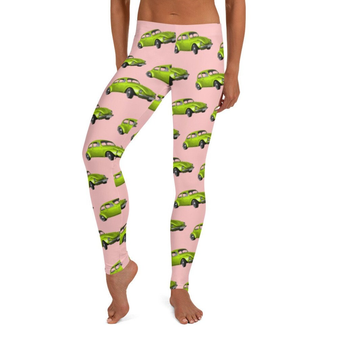 Green Cool Car Leggings ~women's Buggy Europe Stretchy Pants / Fun Cute ...