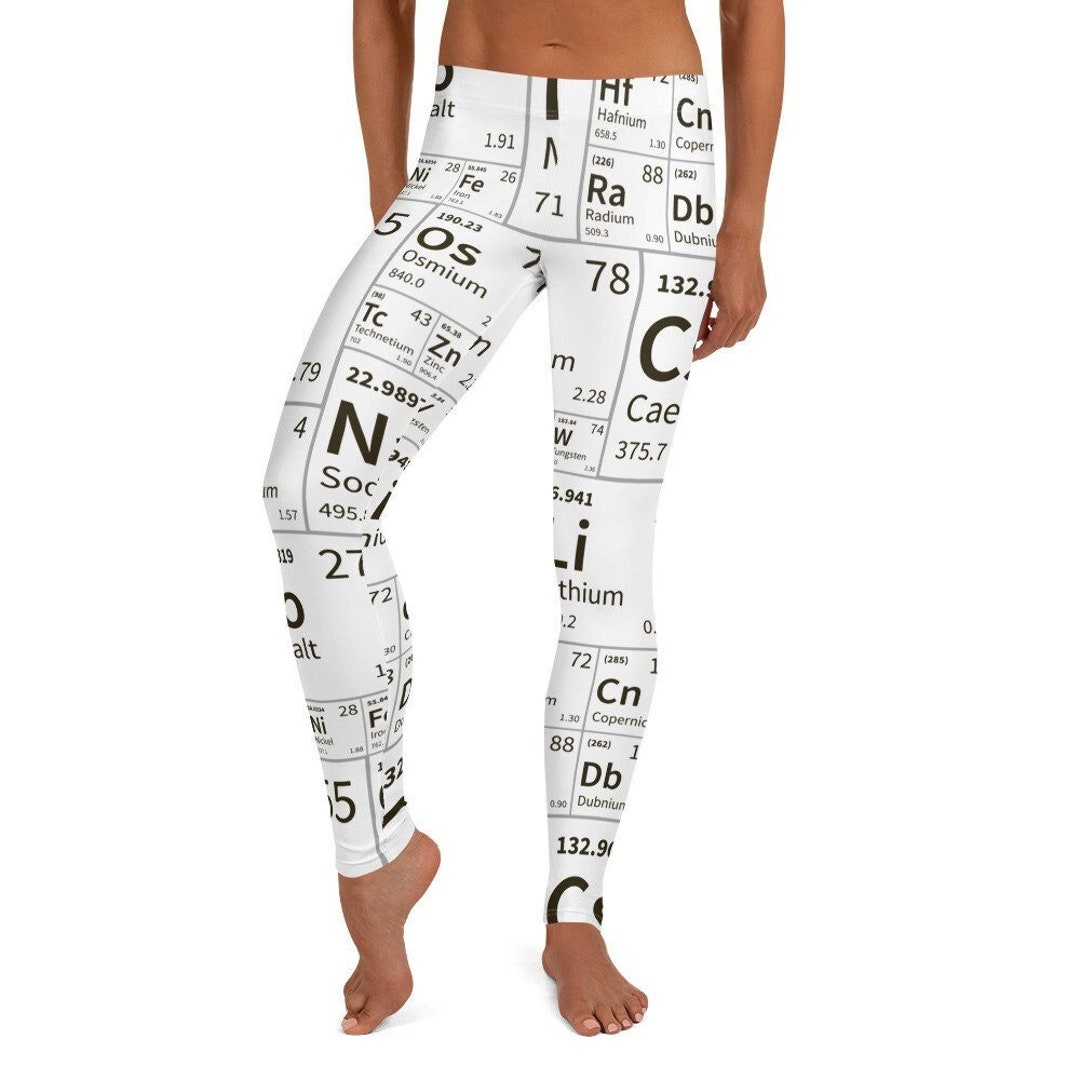 Pippa's Periodic Table Leggings, White Black ~ Women's Casual Wear Cute ...