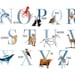 Animal Alphabet Poster Alphabet Zoo Animal ABC Animal Letters Nursery ...