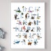 Animal Alphabet Poster Alphabet Zoo Animal ABC Animal Letters Nursery ...