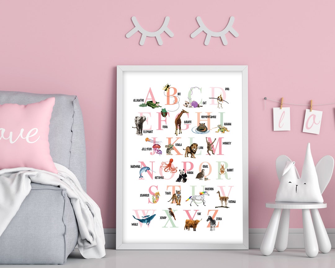 Animal Alphabet Poster | Alphabet Zoo Animal | ABC | Animal Letters ...