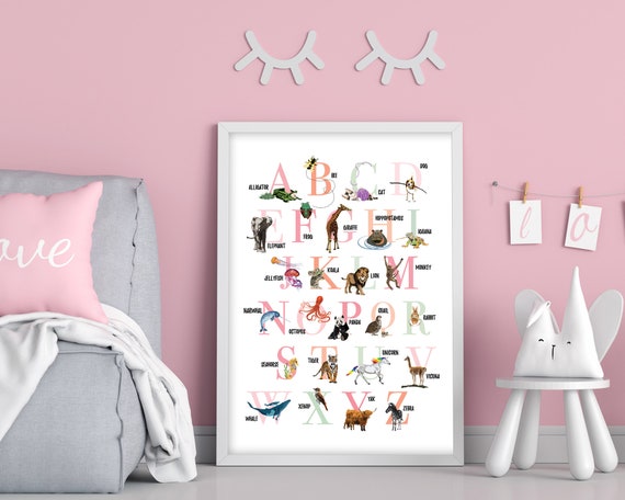 Animal Alphabet Poster Alphabet Zoo Animal ABC Animal - Etsy