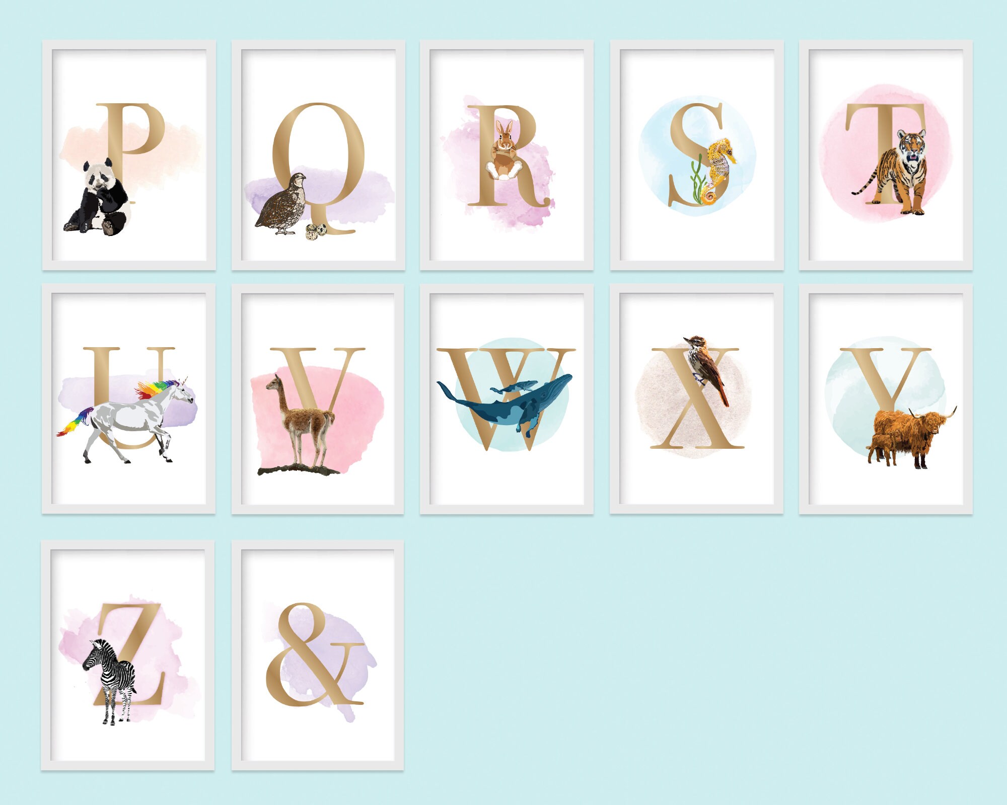 Animal Alphabet Poster | Alphabet Zoo Animal | Baby Name Creator ...