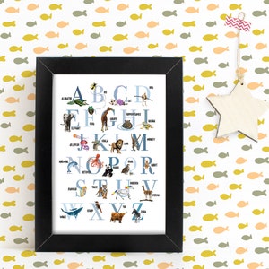 Animal Alphabet Poster | Alphabet Zoo Animal | ABC | Animal Letters ...