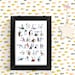 Animal Alphabet Poster Alphabet Zoo Animal ABC Animal Letters Nursery ...
