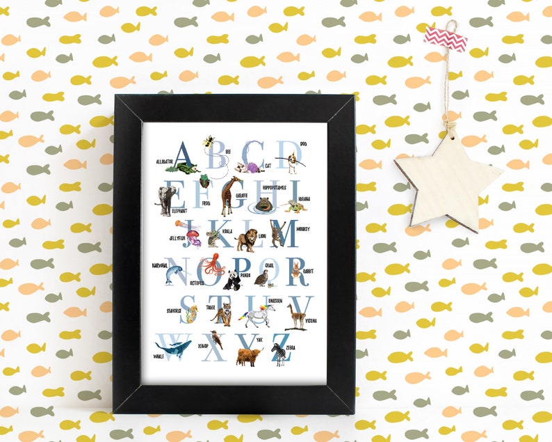 Animal Alphabet Poster | Alphabet Zoo Animal | ABC | Animal Letters ...