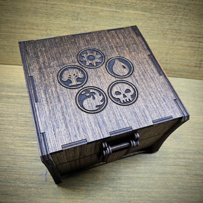Wooden Card Box Magic - Etsy
