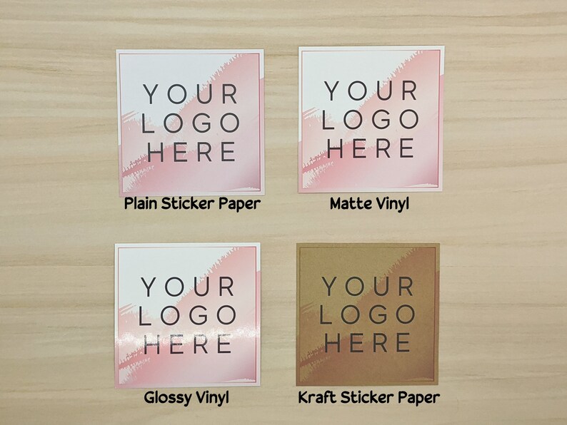 Full Bleed Square Logo Stickers Die Cut Multiple Sizes - Etsy