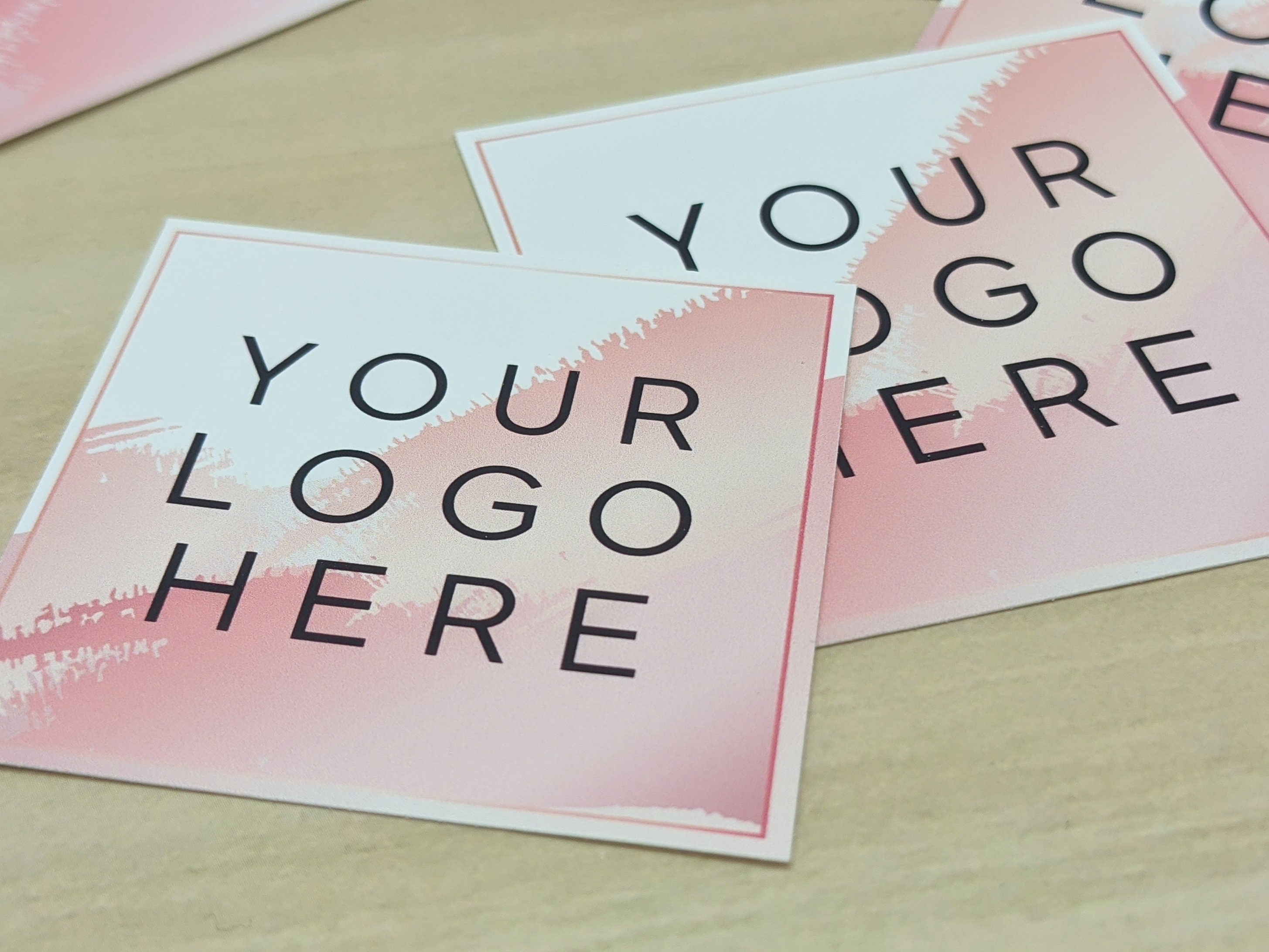 Full Bleed Square Logo Stickers Die Cut Multiple Sizes - Etsy