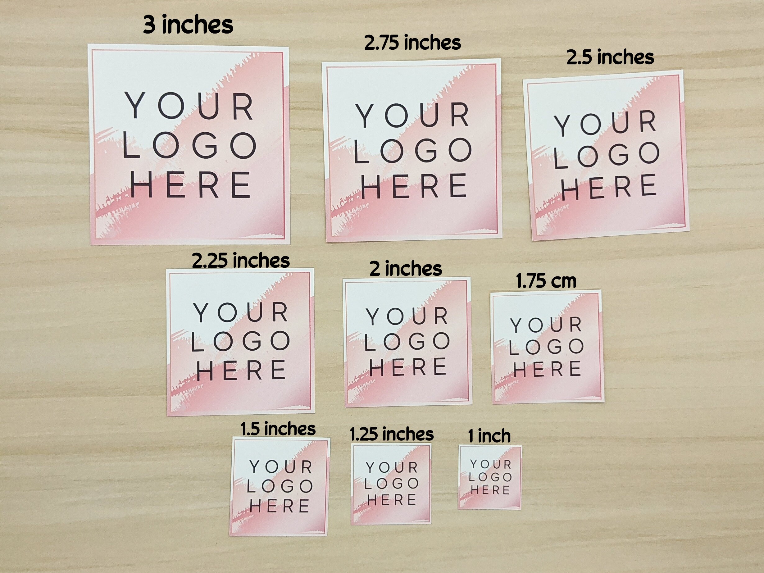 Full Bleed Square Logo Stickers Die Cut Multiple Sizes - Etsy