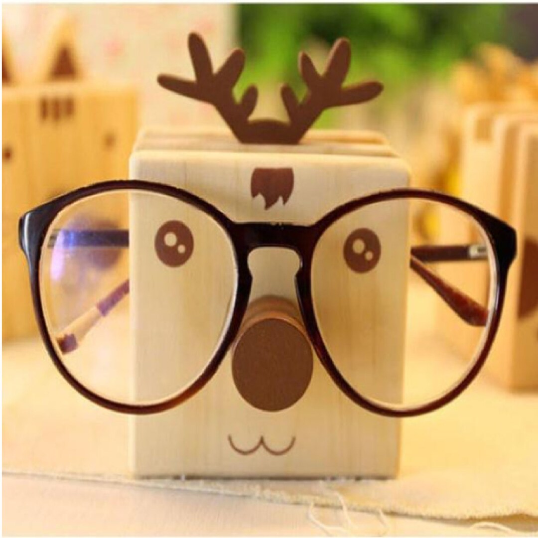 Handcrafted Wooden Eyeglass Stand Cute Glasses Holder Desk - Etsy