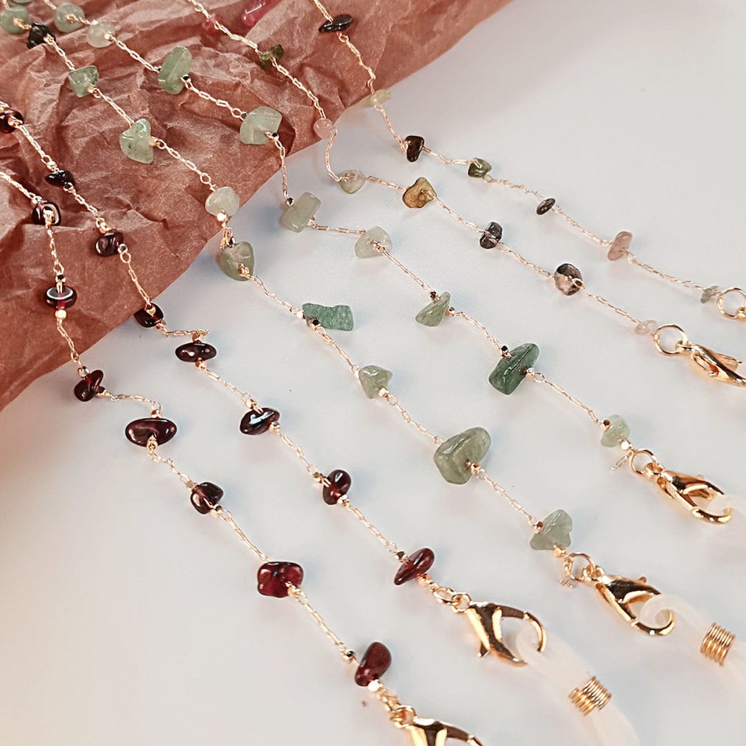 Natural Stone Glasses Chain Eyeglass and Sunglasses Holder Stylish and ...