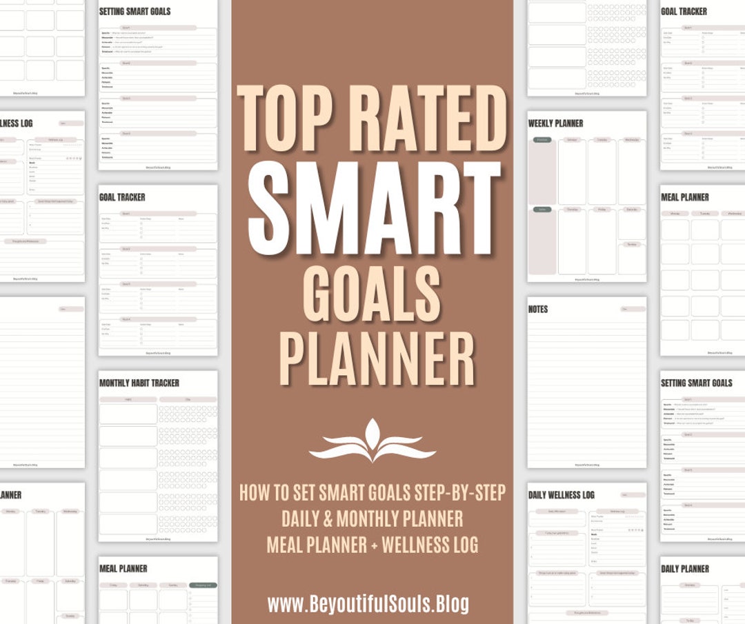 SMART Goal Planner - Printable Goal Setting Journal, Goal Planner ...