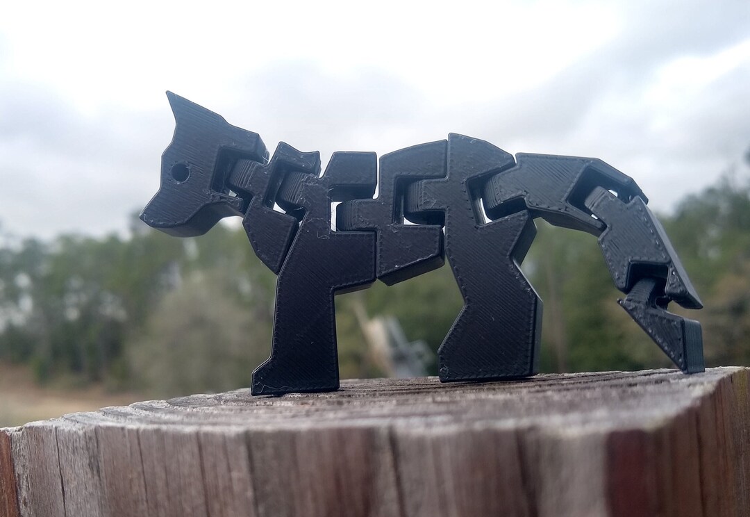 Flexing Wolf Kids Toy - Etsy