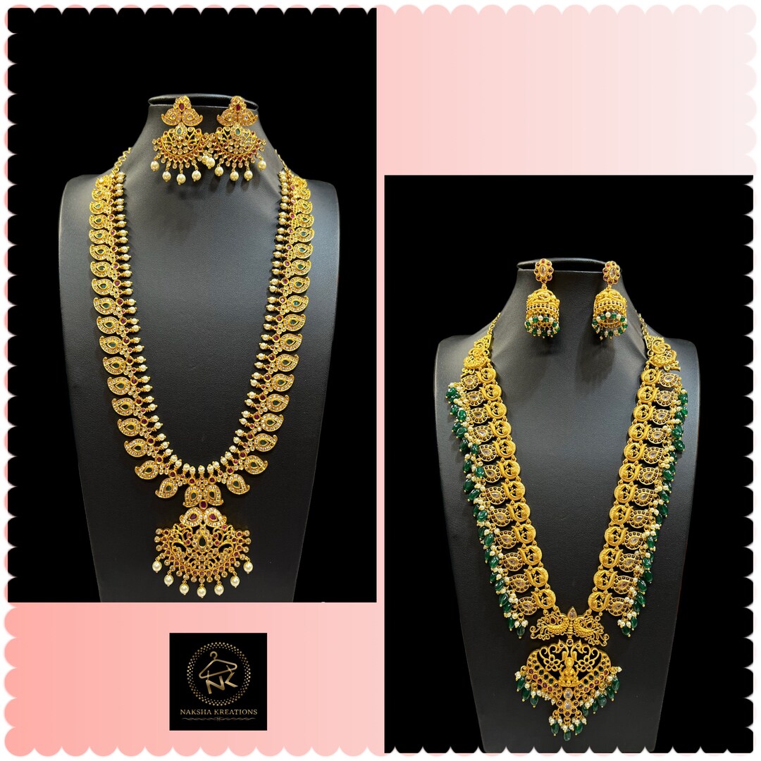 Long Mango Hara/matte Finish Hara/peacock Long Hara/beaded - Etsy