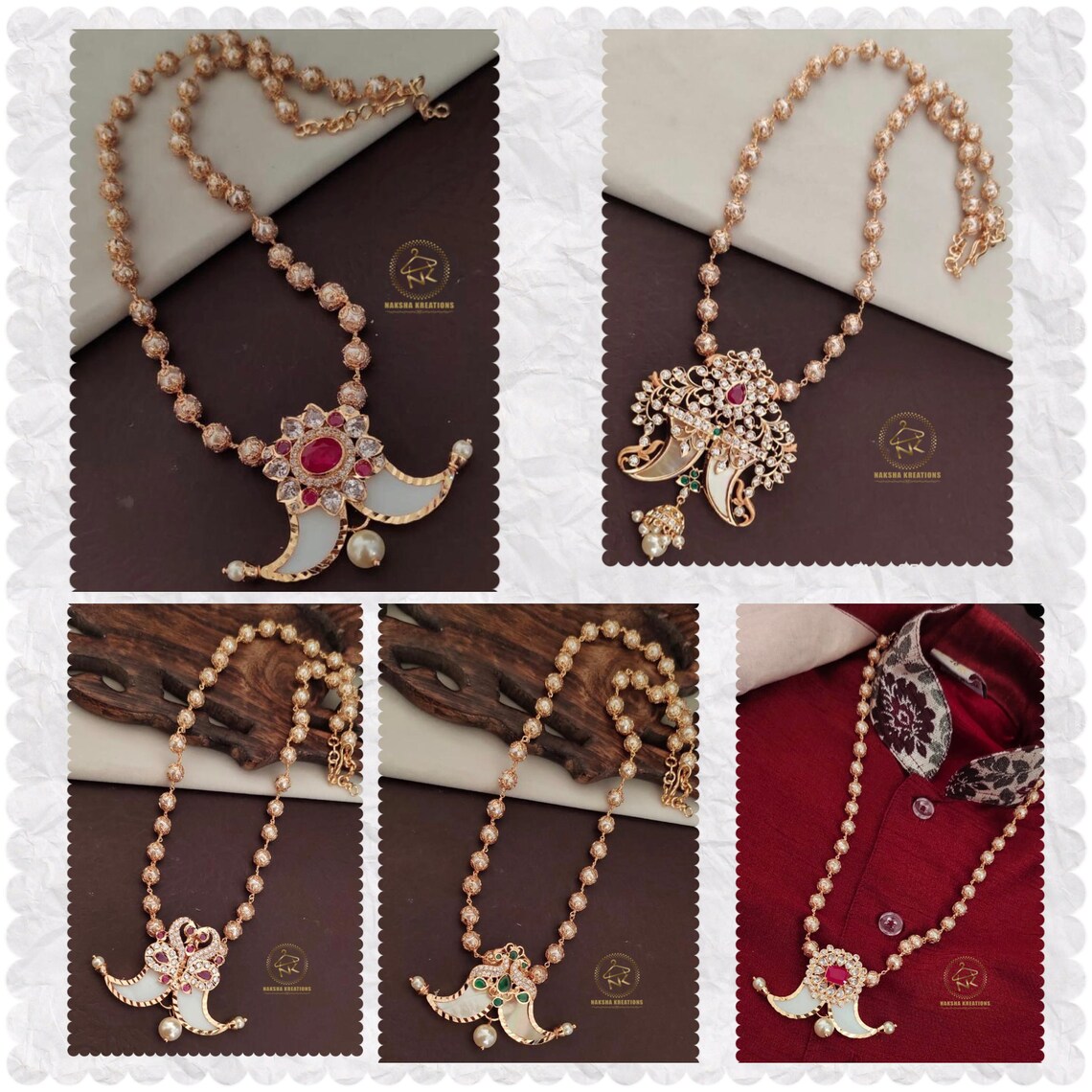 Puligoru pearl chain/tiger nail chain/puligoru pendant with | Etsy