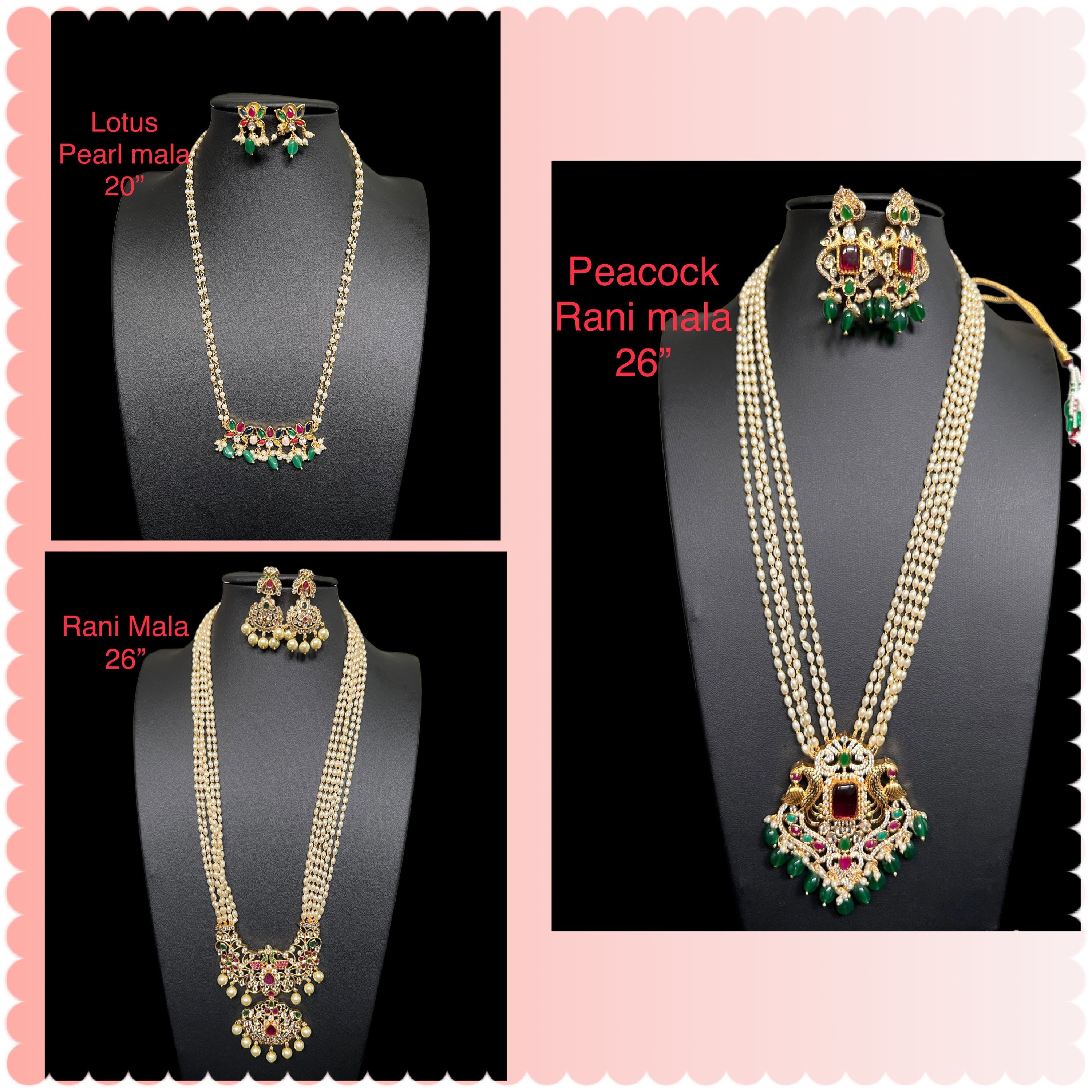 Rice Pearls Rani Mala/pearl Chains/gold Ball Bead - Etsy