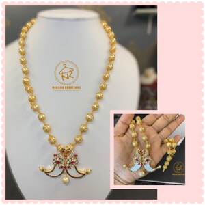 Puligoru pearl chain/tiger nail chain/puligoru pendant with | Etsy