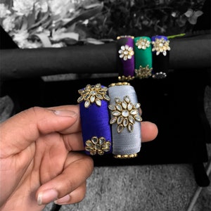 Silk Thread Bangles/women Bangles/kids Bangles/maggam Work Bangles ...