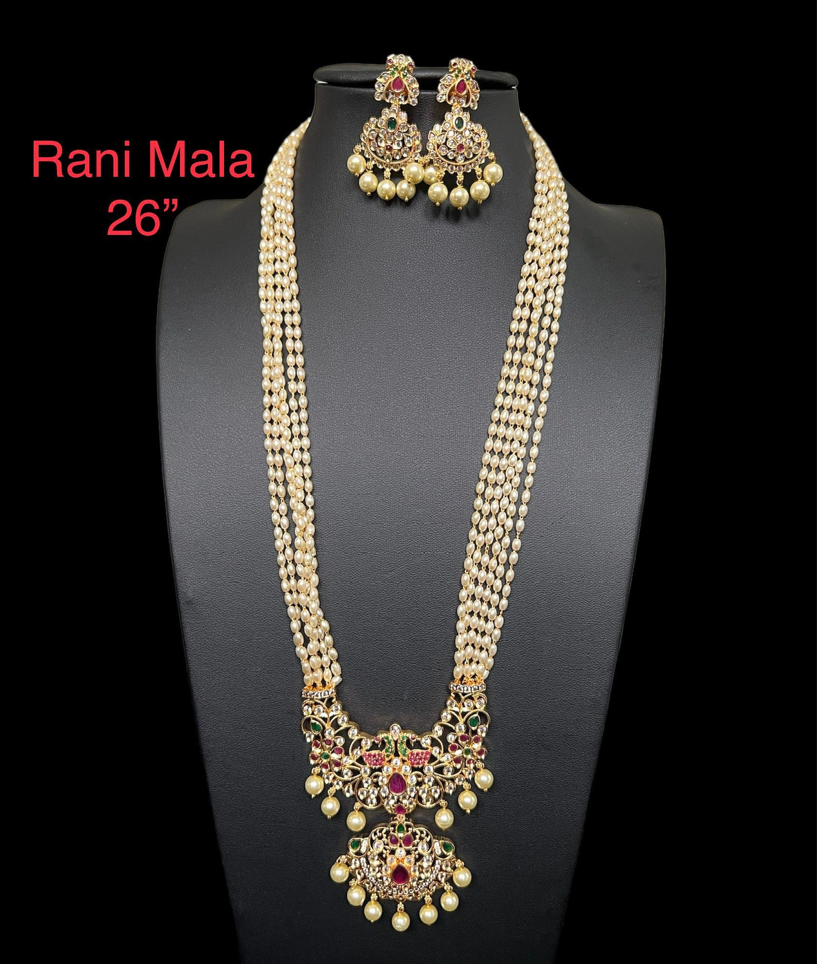 Rice Pearls Rani Mala/pearl Chains/gold Ball Bead - Etsy