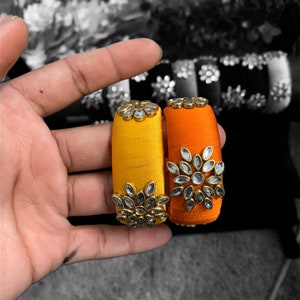 Silk Thread Bangles/women Bangles/kids Bangles/maggam Work Bangles ...
