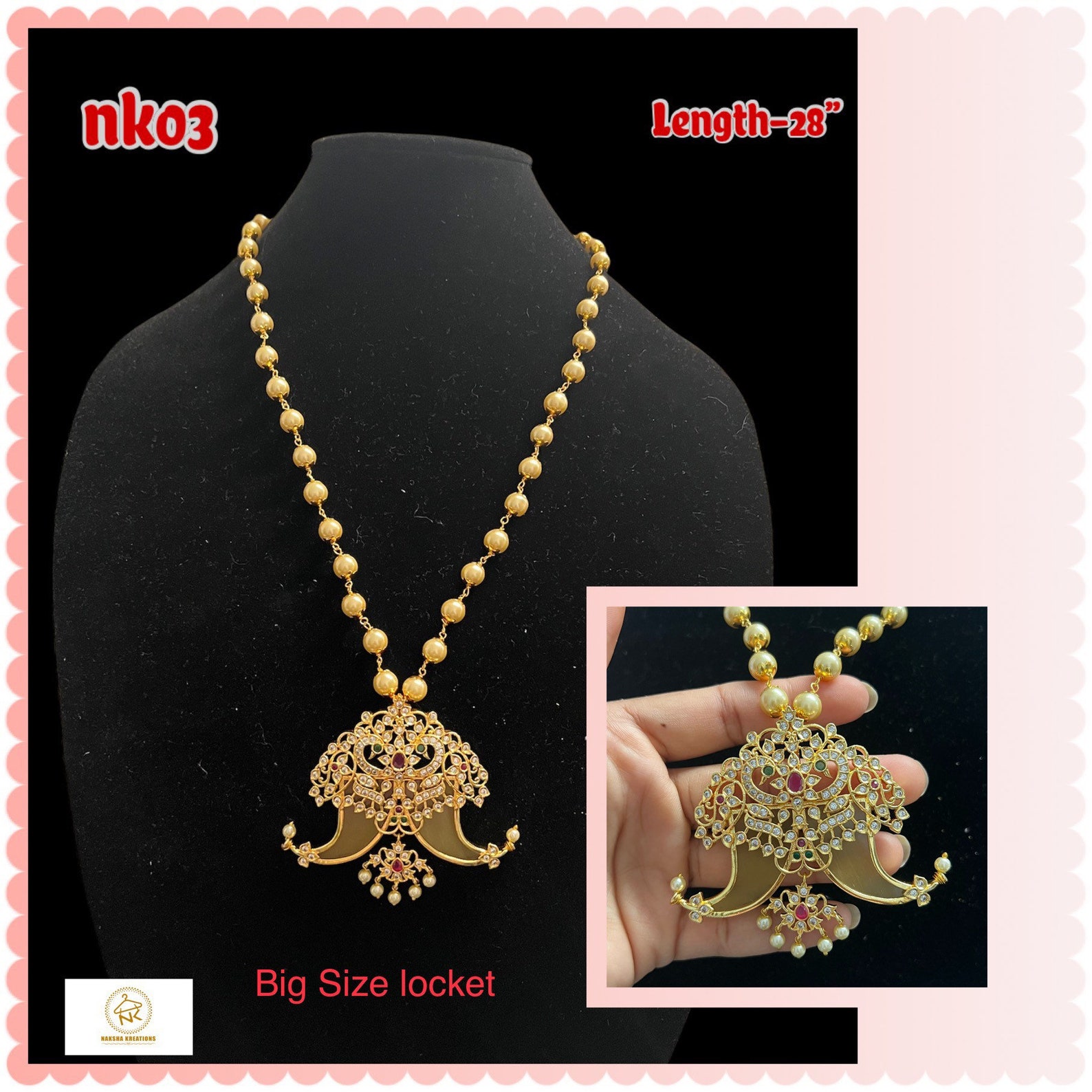 Puligoru Pearl Chain/tiger Nail Chain/puligoru Pendant With - Etsy