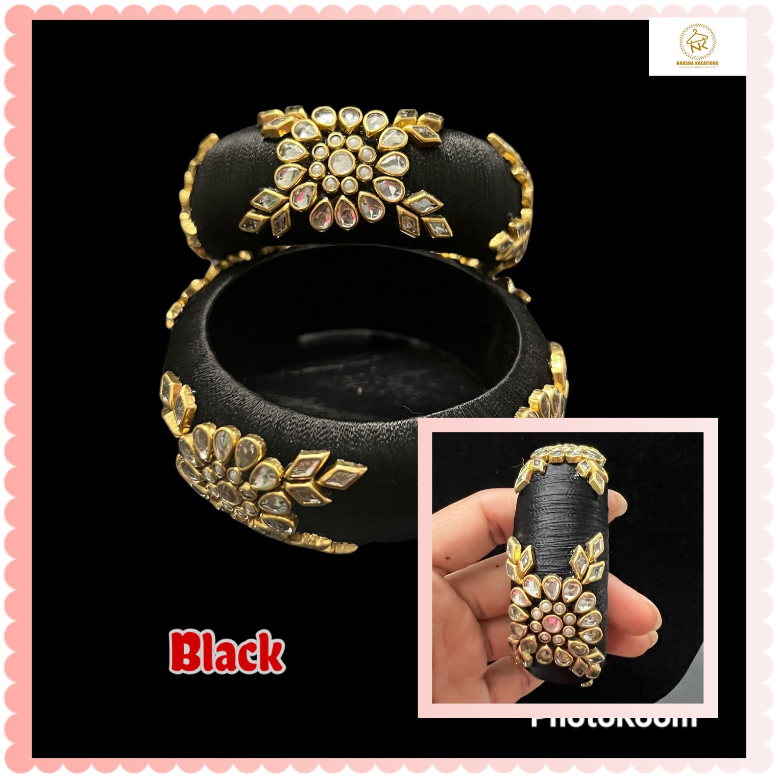 Silk Thread Bangles/women Bangles/kids Bangles/maggam Work Bangles ...