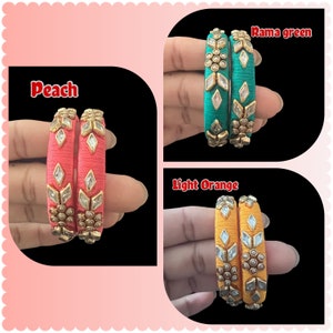 Silk Thread Bangles/women Bangles/thread Bangles/kids Bangles/maggam ...
