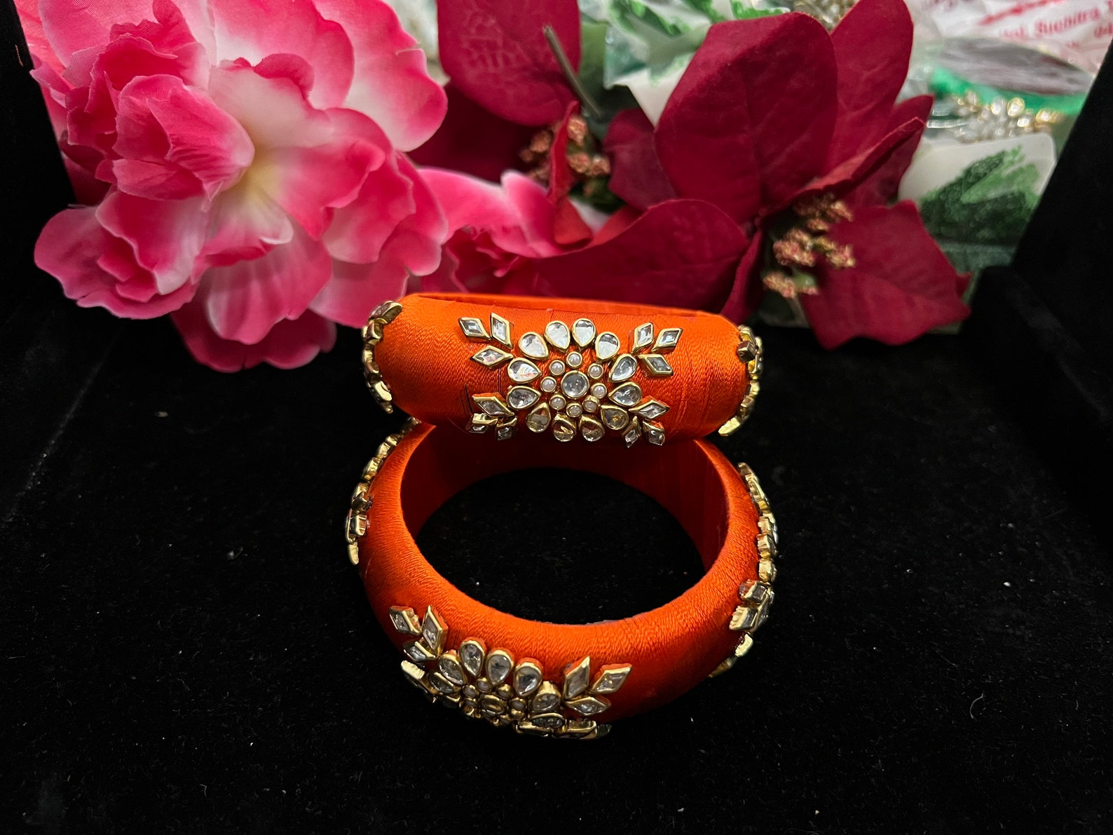 Silk Thread Bangles/women Bangles/kids Bangles/maggam Work Bangles ...