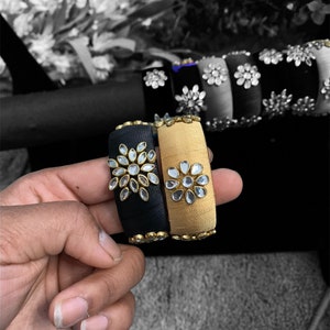 Silk Thread Bangles/women Bangles/kids Bangles/maggam Work Bangles ...