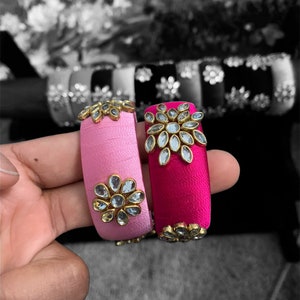 Silk Thread Bangles/women Bangles/kids Bangles/maggam Work Bangles ...