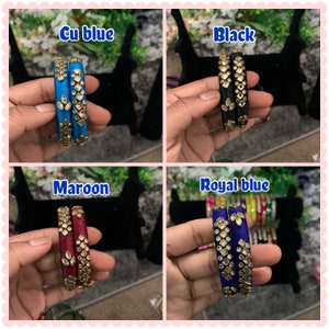 Silk Thread Bangles/women Bangles/thread Bangles/kids Bangles/maggam ...