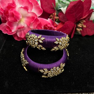 Silk Thread Bangles/women Bangles/kids Bangles/maggam Work Bangles ...