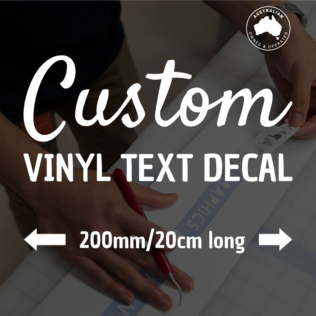 Custom Sticker Decal 200mm Vinyl Custom Decal Text Decal Text Sticker