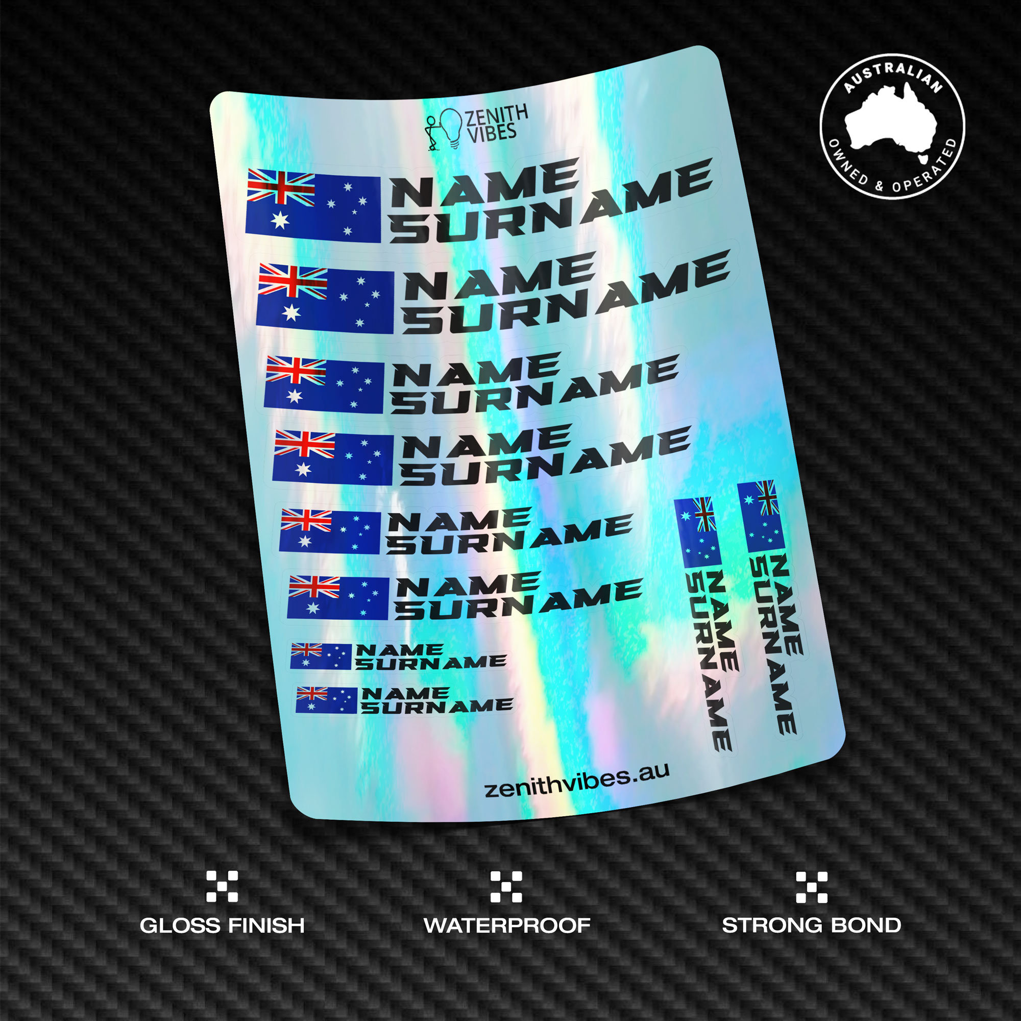 Custom Driver Name Flag Stickers Pack X10 Flag Race Stickers Bicycle Go ...