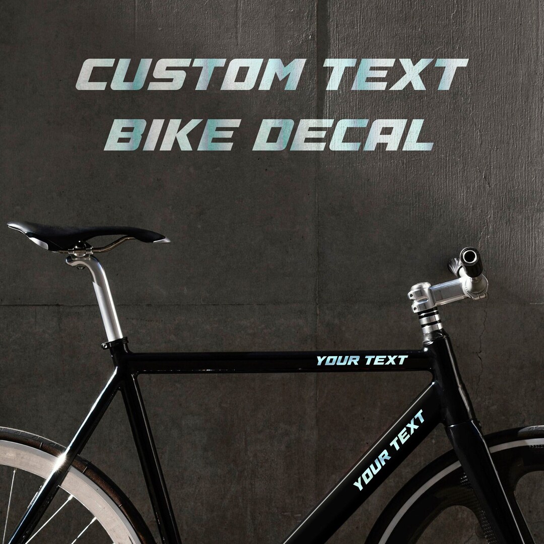 2 Bike Decals, 2x Bike Decals, Personalised Bike Decal, Personalized ...